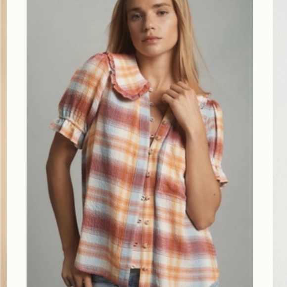 Pilcro | Tops | Aritiza Pilcro Multicolor Plaid Blouse Small Petite ...